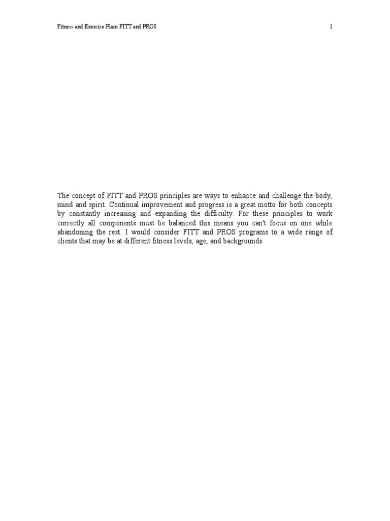 Chelsealong Ef310-Unit 8 Fitness and Exercise Fitt Assignment | PDF | Physical Fitness ...