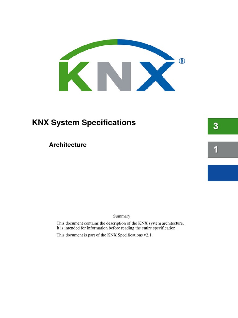 Architecture KNX | PDF | Networks | Computer Network