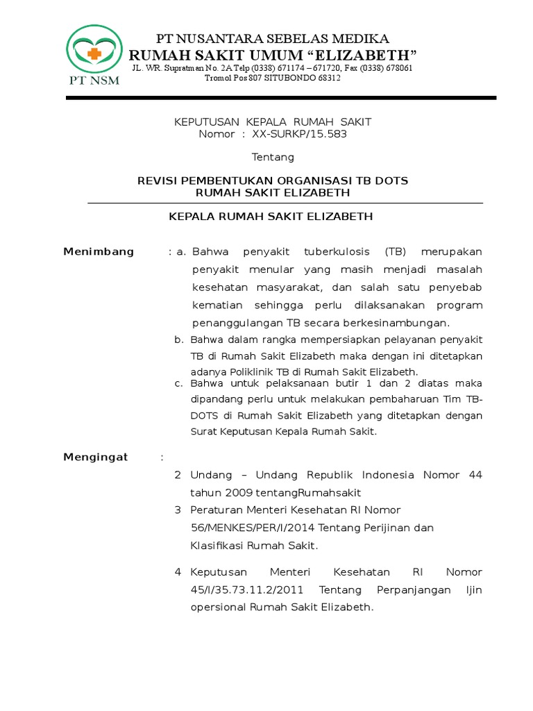 SK Tim TB Dots | PDF | Kesehatan Holistik | Sains & Matematika