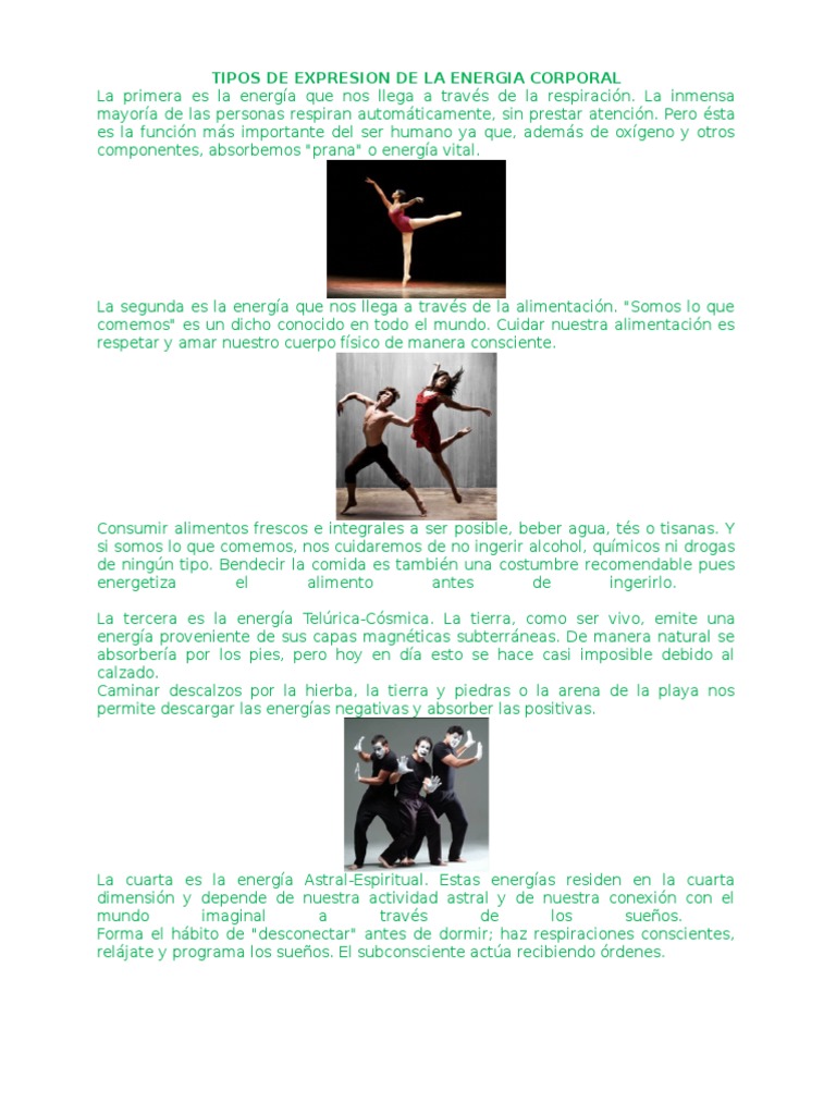 7 Tipos de Energía Corporal | PDF | Tierra | Agua