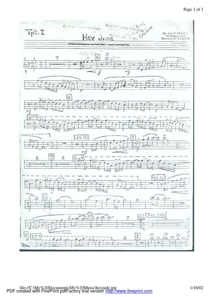 Hey Jude Maynard Ferguson | PDF