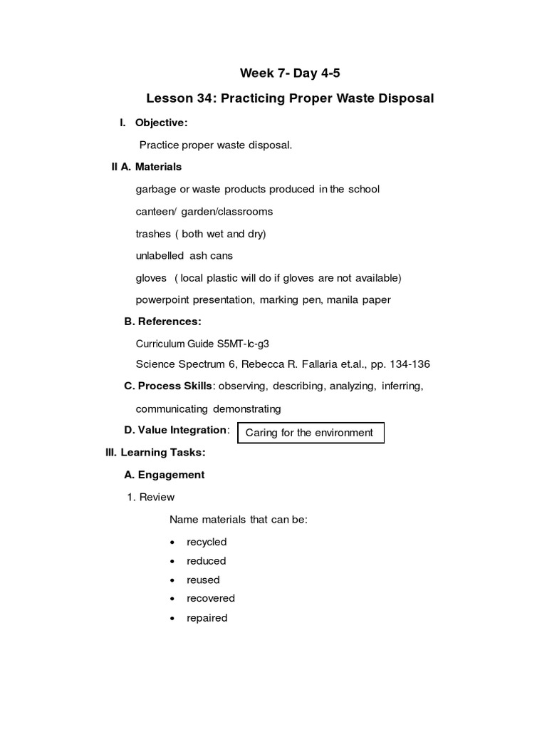 Science Proper Waste Disposal | PDF | Waste Management | Waste
