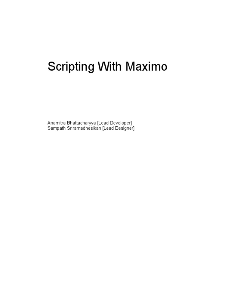 Scripting With Maximo V3 Pdf Download Free Pdf Variable Computer Science Data Type