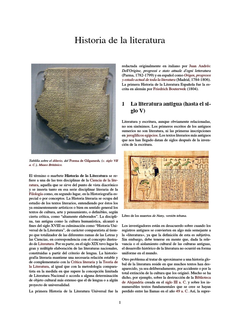 Historia de La Literatura PDF | PDF | Poesía