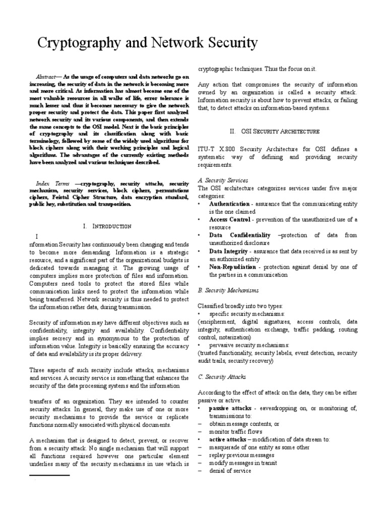 Network Security and Cryptography | PDF | Information Security | Cipher