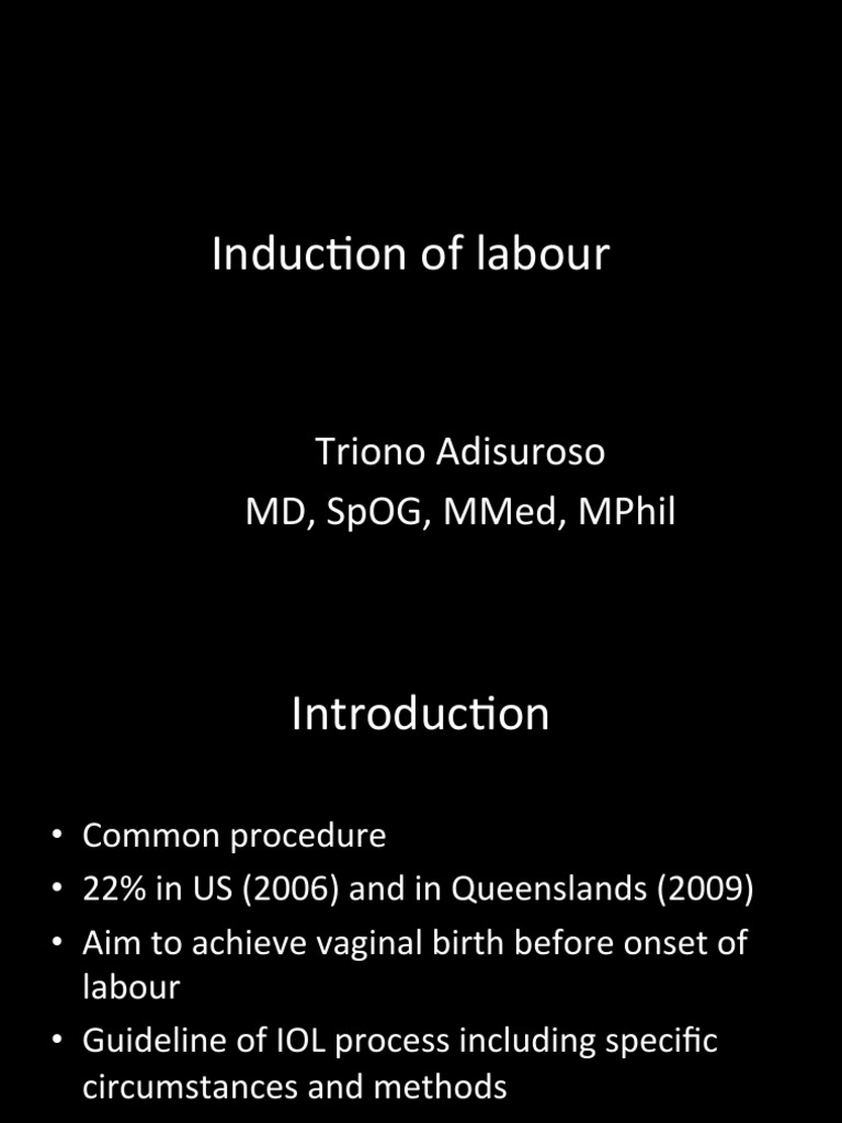 Induction of Labour -ppt | Gynaecology | Sexual Health