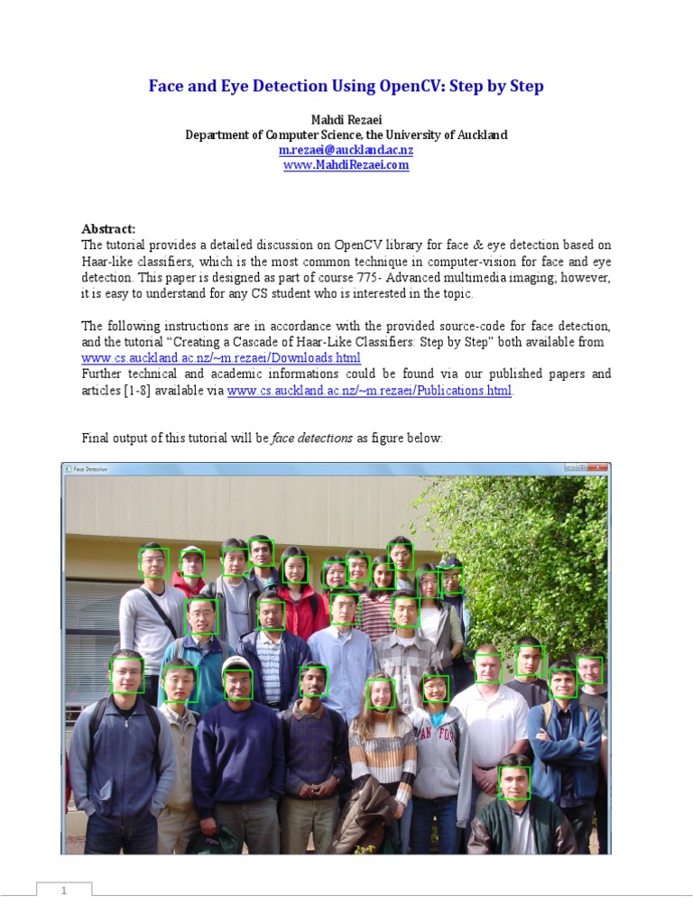 Face And Eye Detection Using Opencv Step By Step Pdf Library