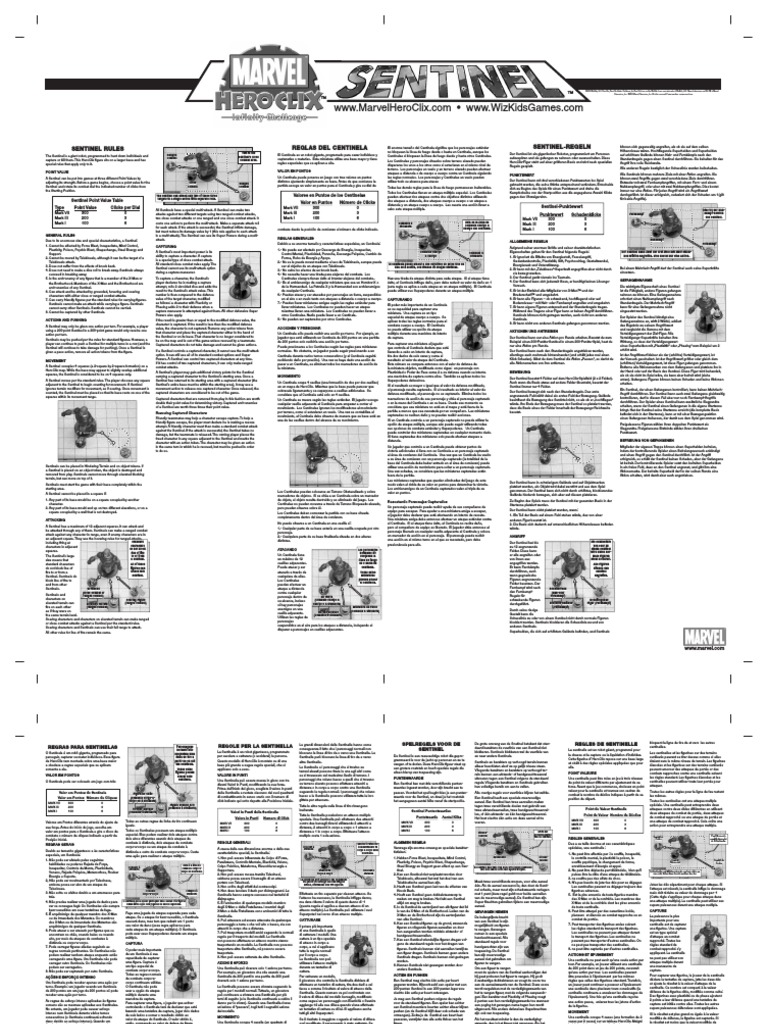 Heroclix Marvel - 1 Infinity Challenge Sentinel Rules | PDF | Defender ...