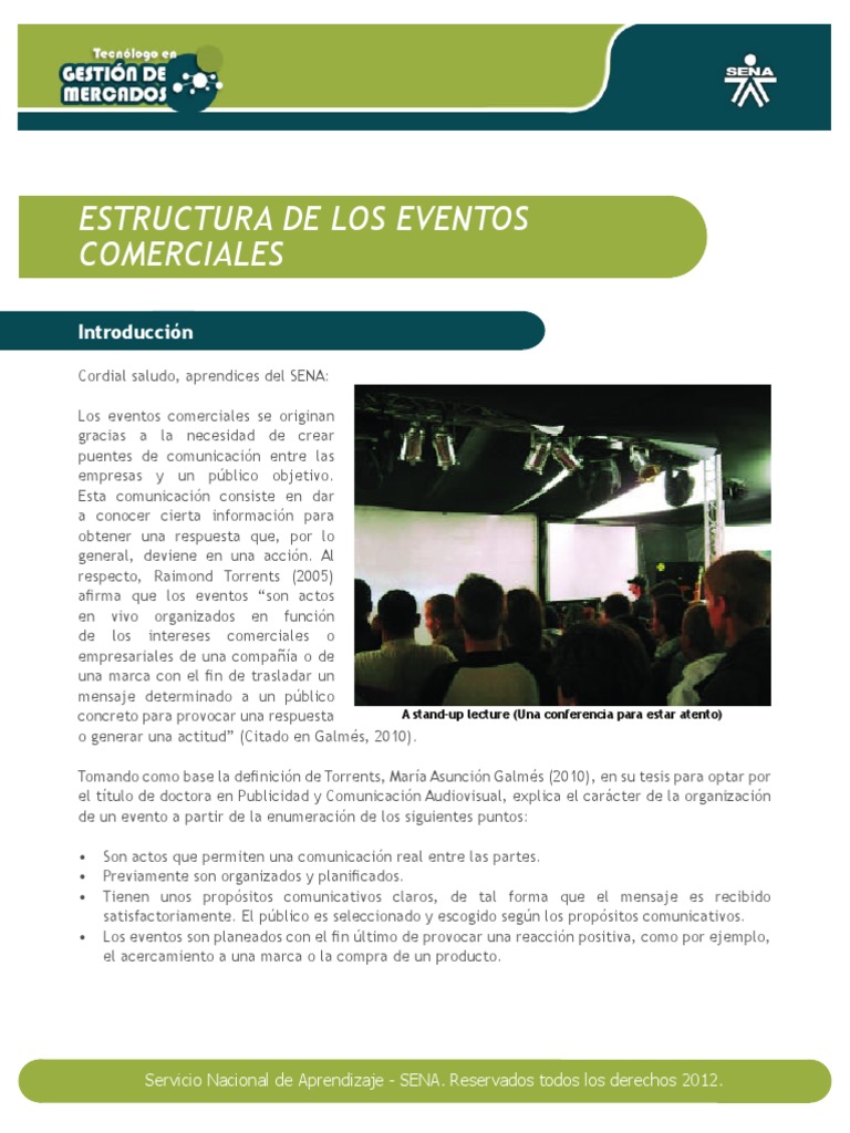 Estructura - de - Los - Eventos - Comerciales PDF | PDF | Planificación ...