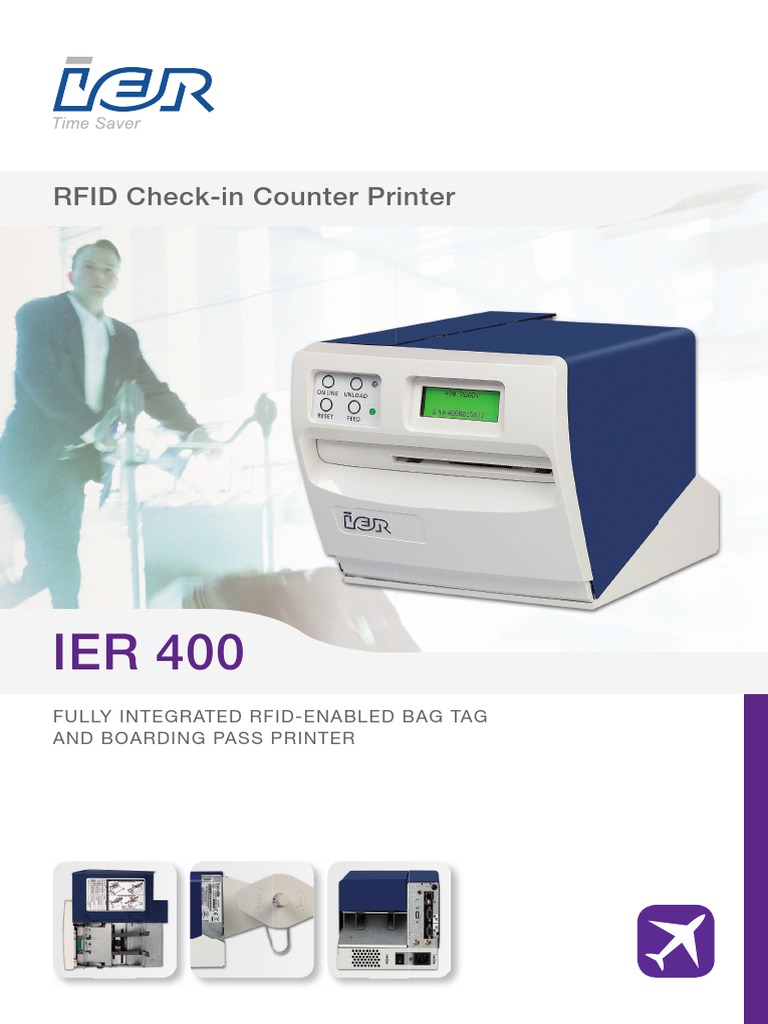 IER 400 RFID Check-In Counter Printer | PDF