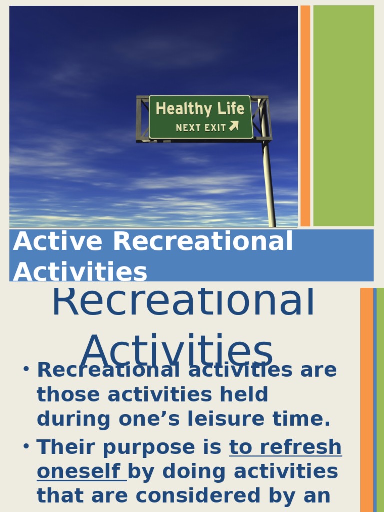 The Health Benefits of Active Recreational Activities | PDF