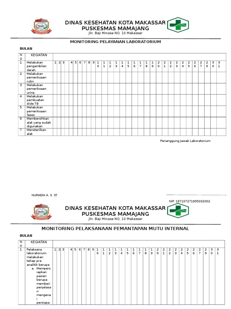 Monitoring Pelayanan Laboratorium