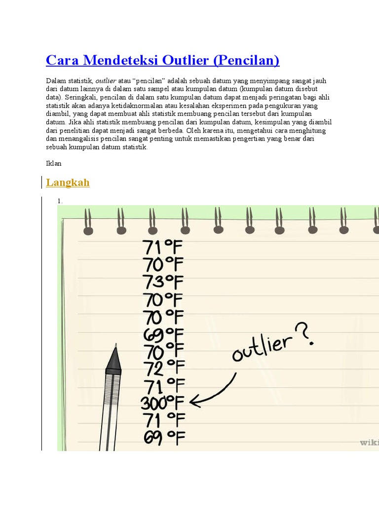 Cara Mendeteksi Outlier | PDF