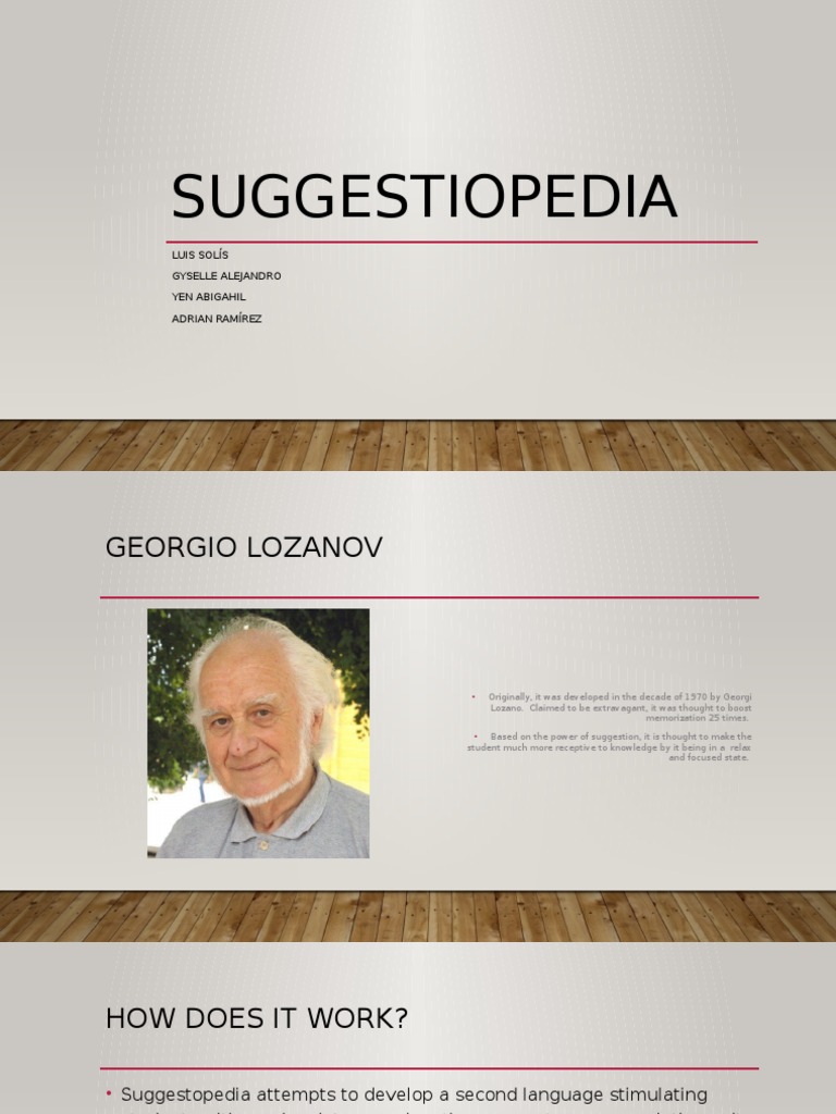 Suggestopedia Method | PDF | Learning | Epistemology