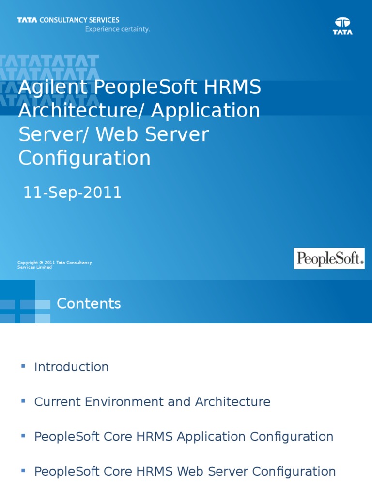 Agilent PeopleSoft HRMS Configuration | PDF | Web Server | Internet & Web