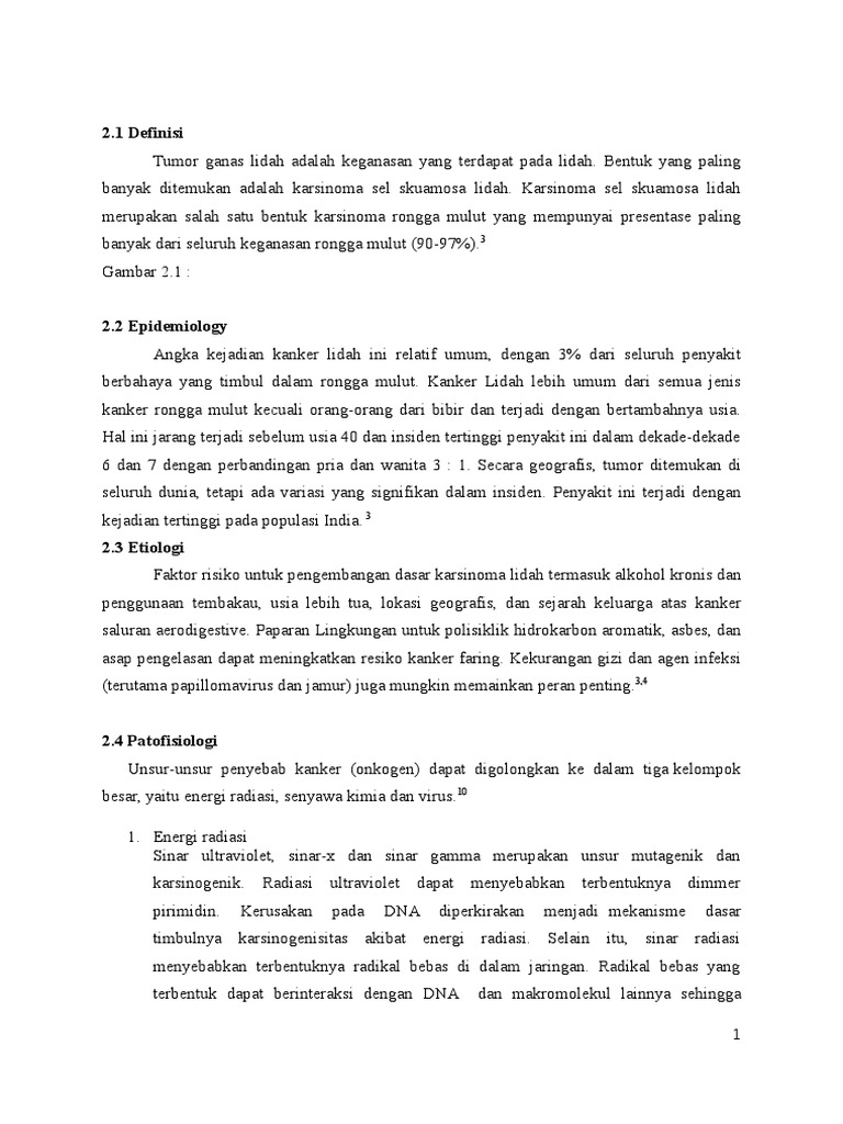 BAB 1 Kanker Lidah | PDF