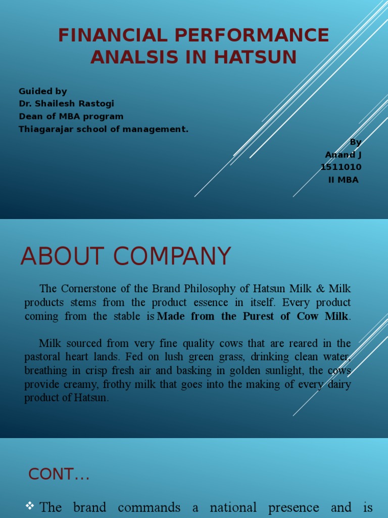 Financial Performance Analysis of Hatsun Milk Products | PDF | Equity (Finance) | Investing