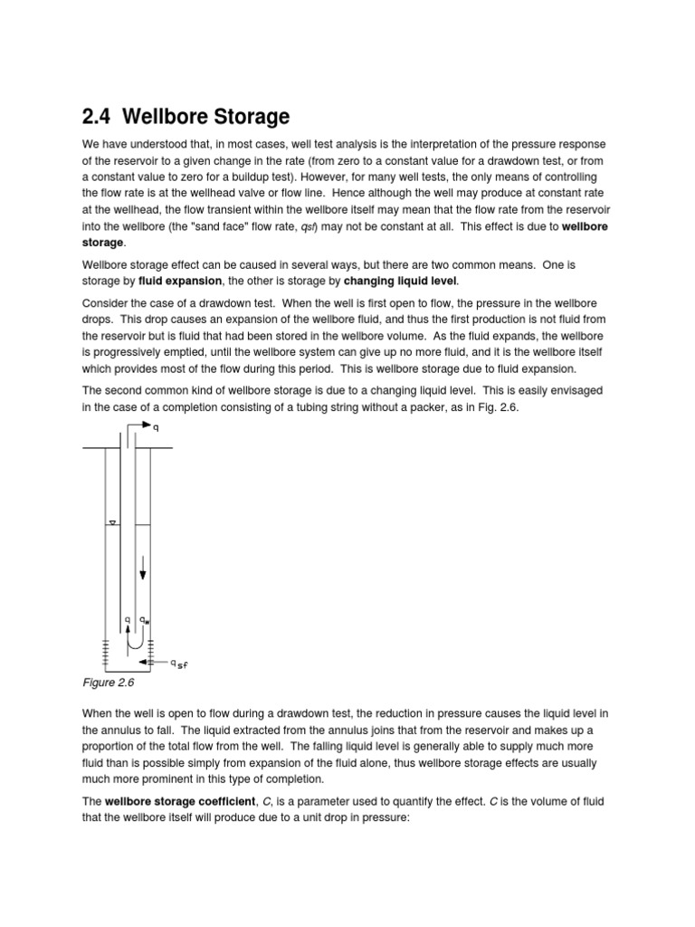 Wellbore Storage | PDF | Petroleum Reservoir | Pressure