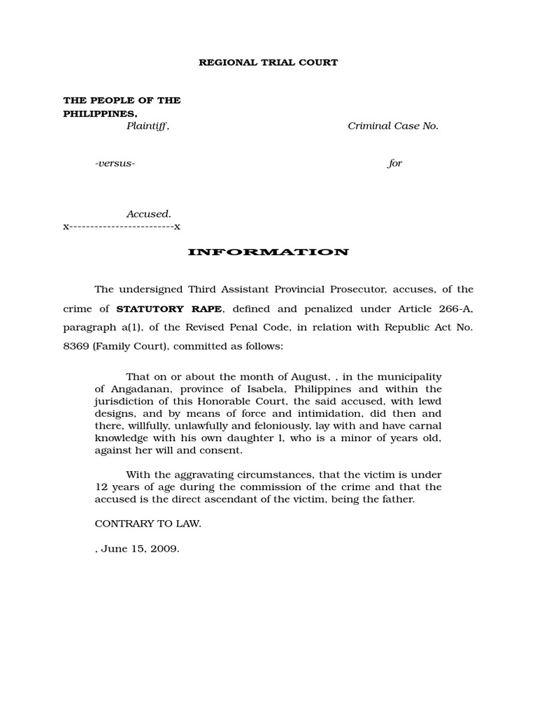 Sample Information Stat Rape | PDF | Law