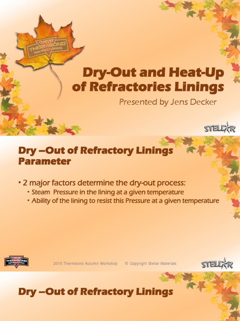 Dry-Out and Heat-Up Procedures - 2015 Workshop | PDF | Refractory | Furnace