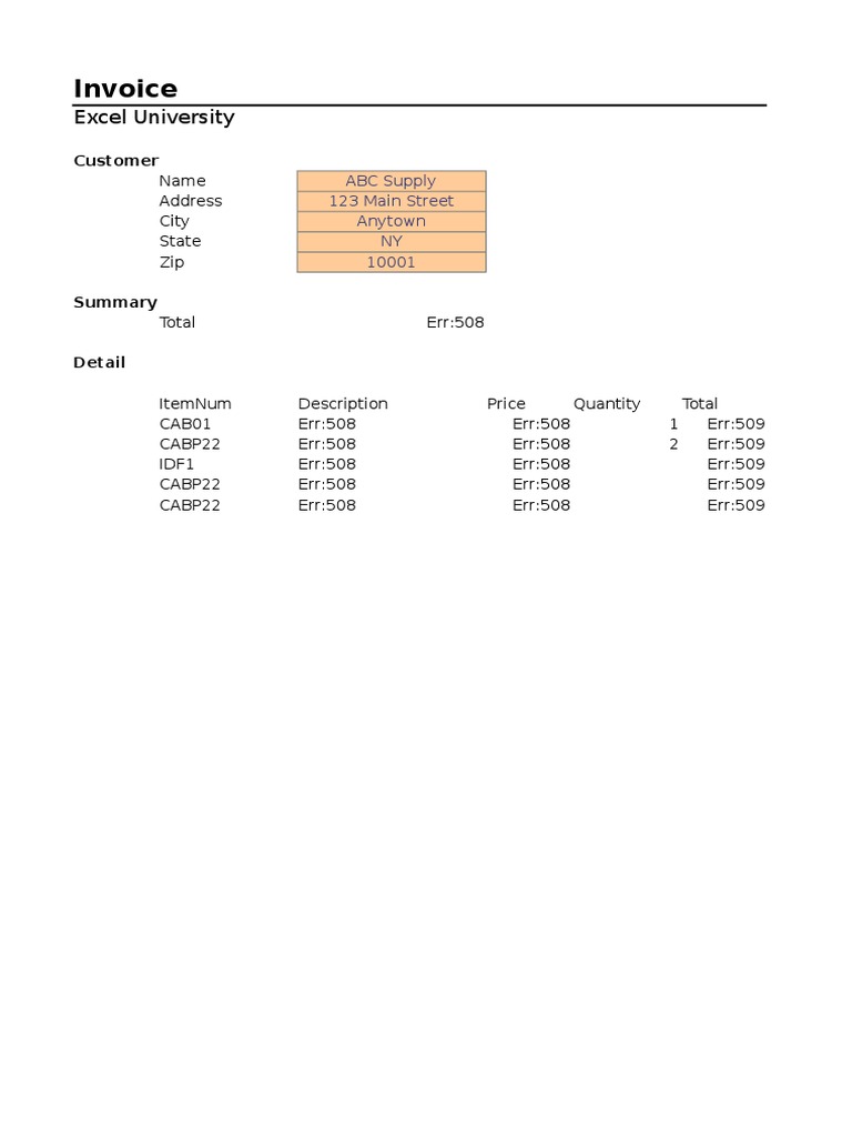 Excel Exercise | PDF