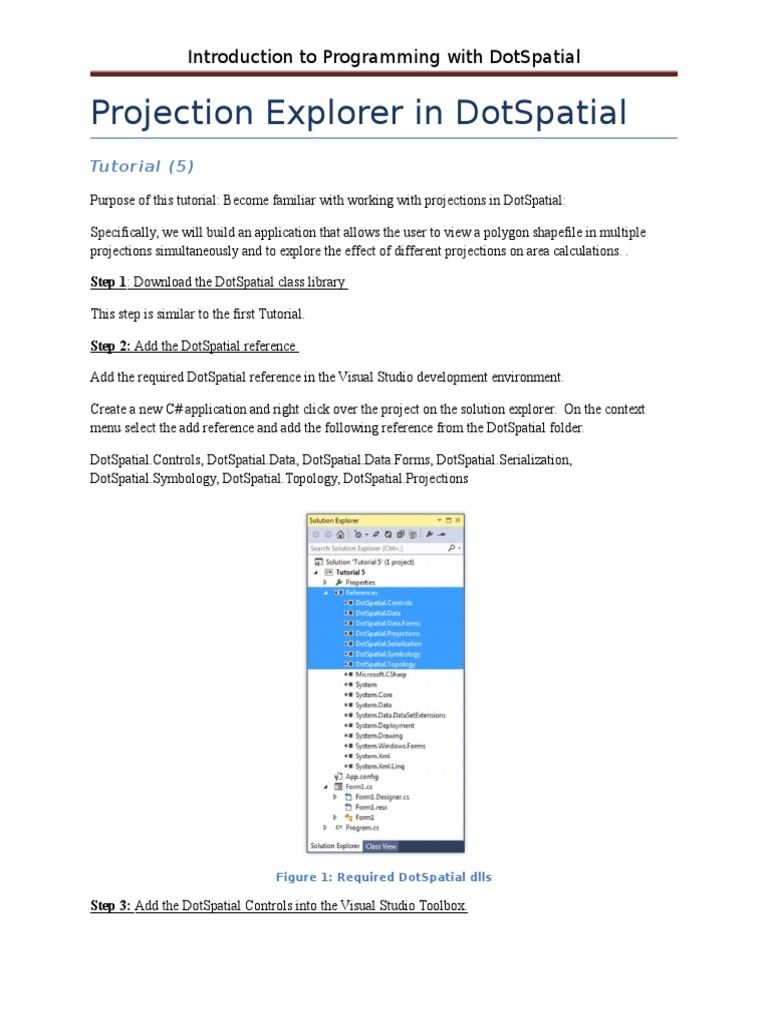 DotSpatial Projection Tutorial | PDF
