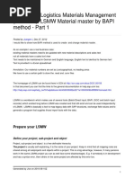 LSMW Material Master by BAPI Method | PDF | Text File | Computer File