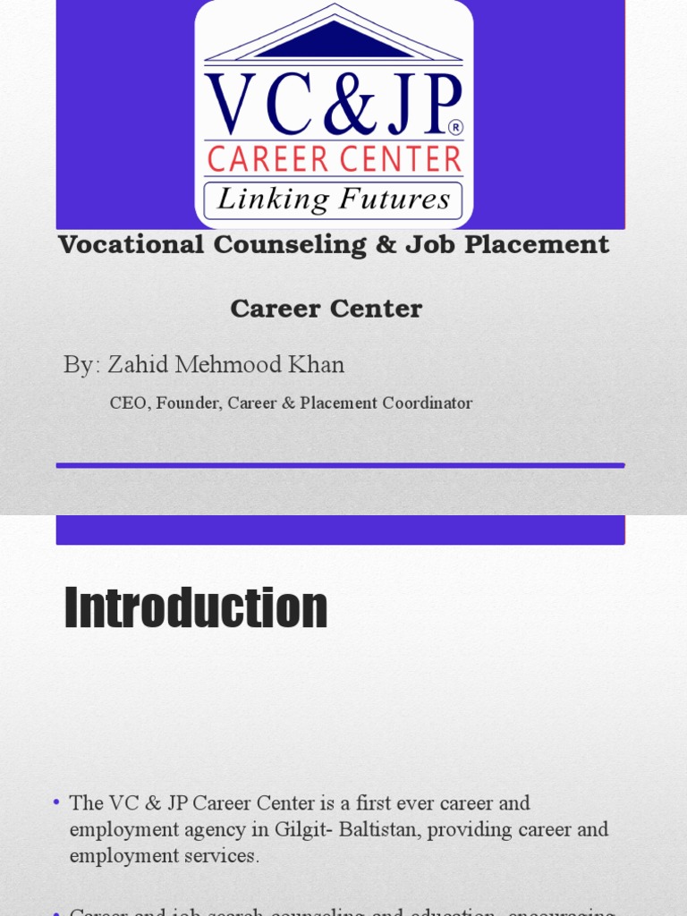 Vocational Counseling and Job Placement Career Center | PDF