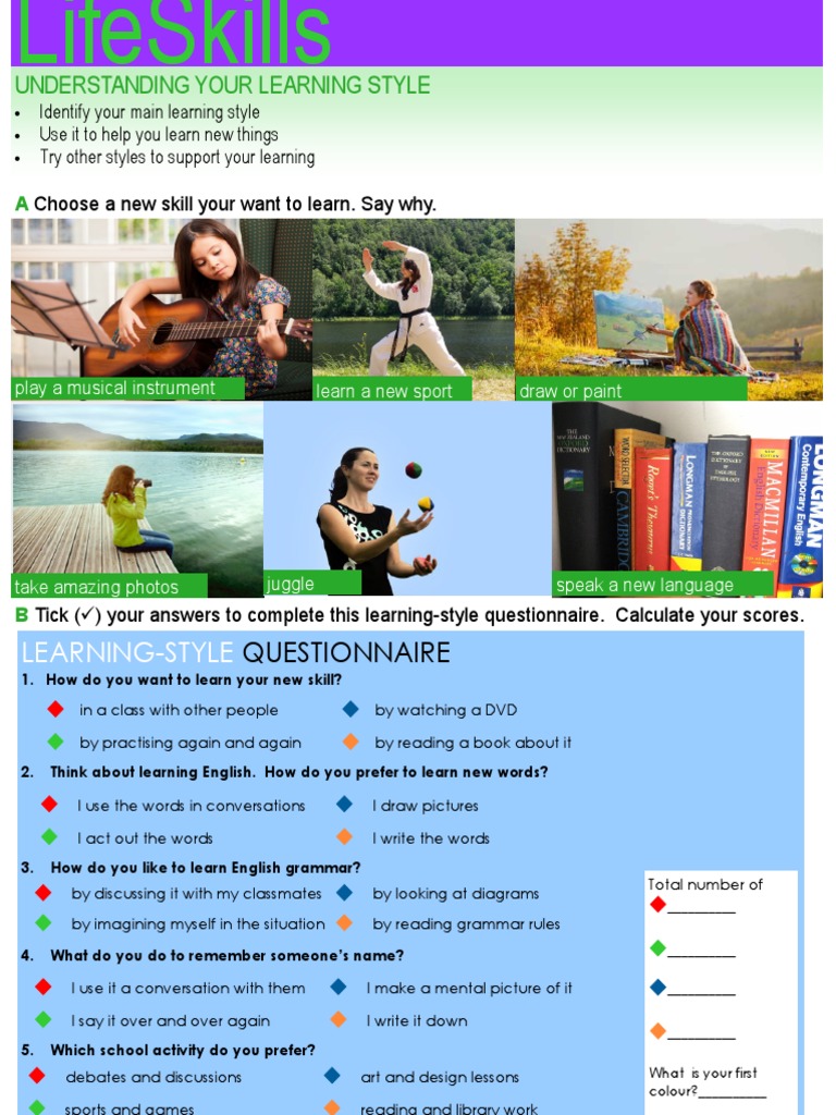 Understanding Your Learning Style: Questionnaire | PDF | Language Arts ...
