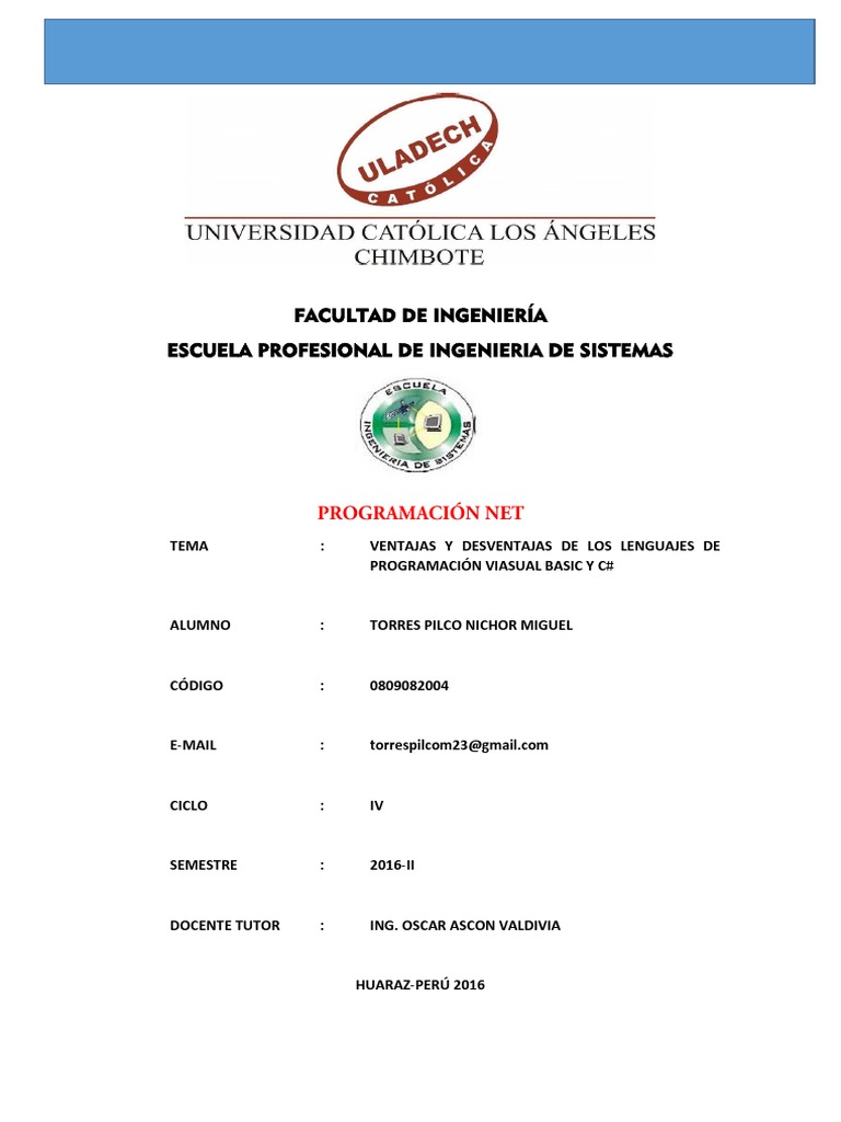 Foro Ventajas y Desventajas de Los Lenguajes de Programación Visual ...