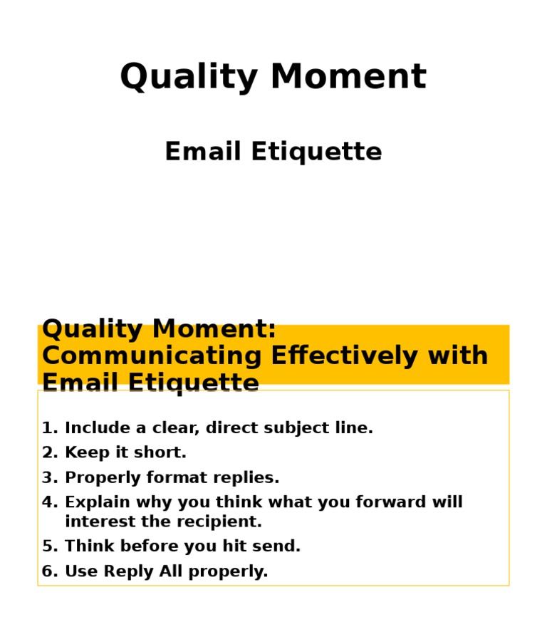 Quality Moment | PDF | Cyberspace | Email