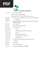 1st Grade Daily Schedule 2025 | PDF