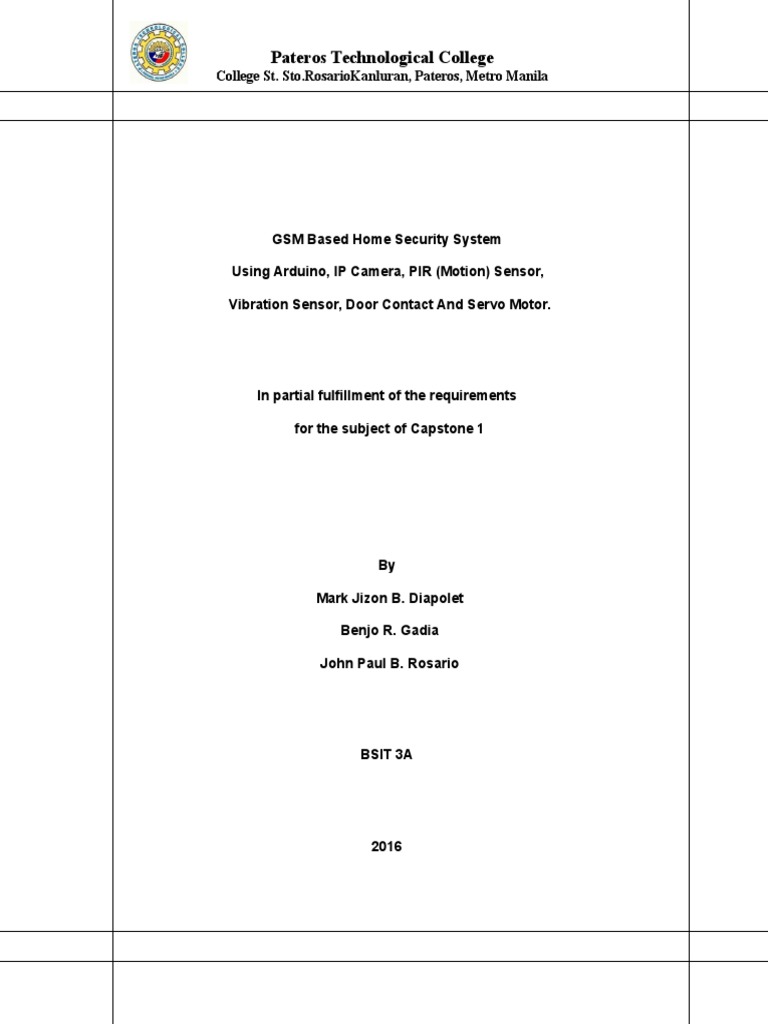 Capstone Docu With Border Original Copy 1 ST Defence | PDF | Security ...