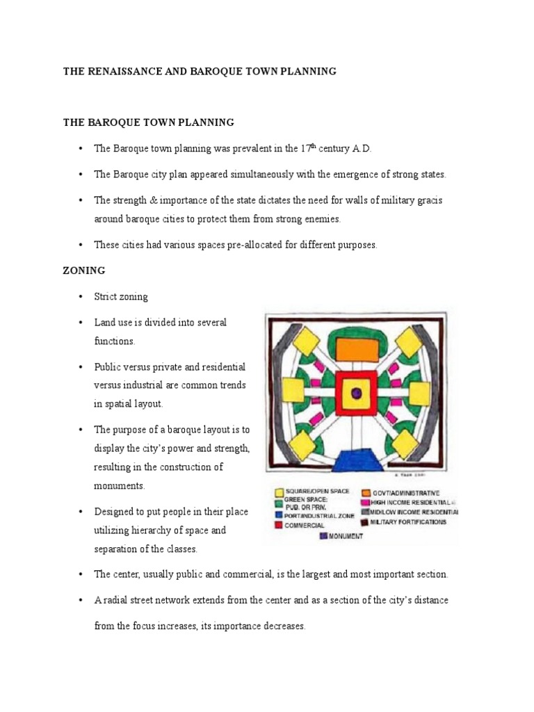 The Renaissance and Baroque Town Planning | PDF | Venice | Urban Planning