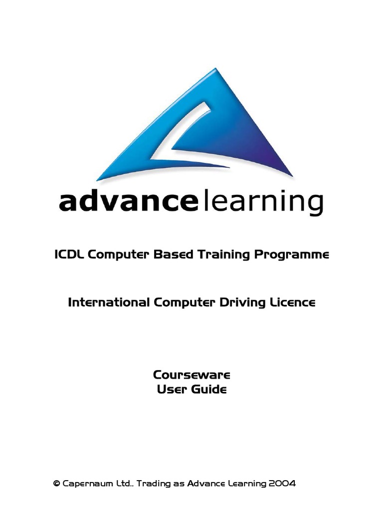 ICDL User Guide PDF | PDF | Keyboard Shortcut | Computer Keyboard