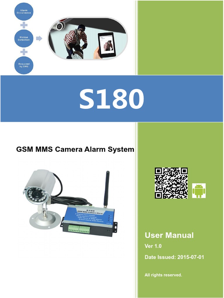 S180 MMS Camera Alarm System User Manual PDF | PDF | Short Message ...