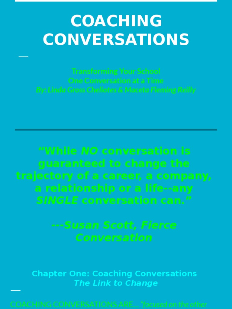 Coaching Conversations for Change | PDF | Conversation | Leadership