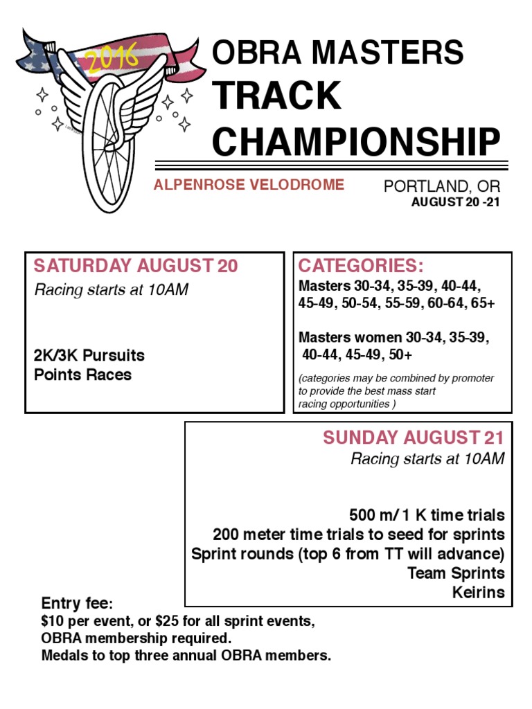 Masters Track Flyer 2 | PDF