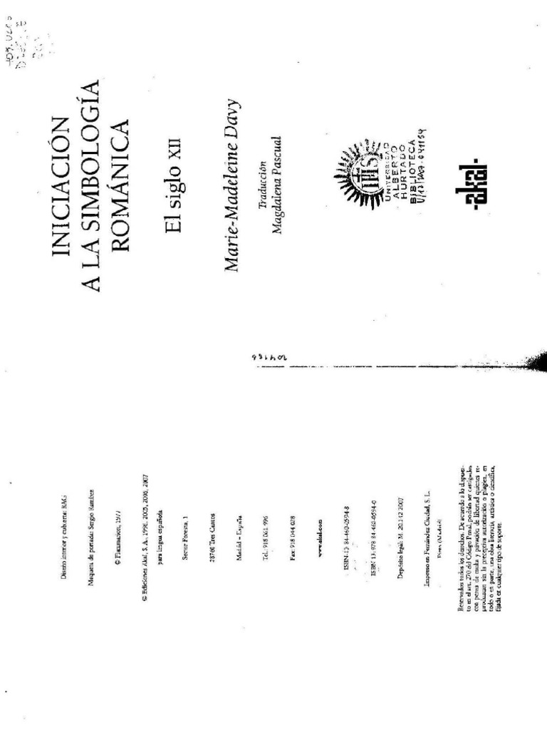 Davy, Marie-Madeleine-Iniciación A La Simbólica Románica, Pp. 17-54 | PDF