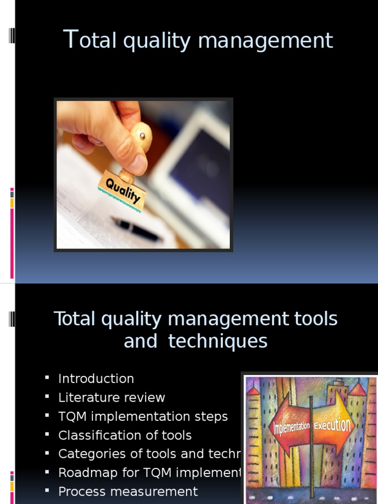 TQM Tools and Techniques | PDF | Qualitative Research | Quality Management