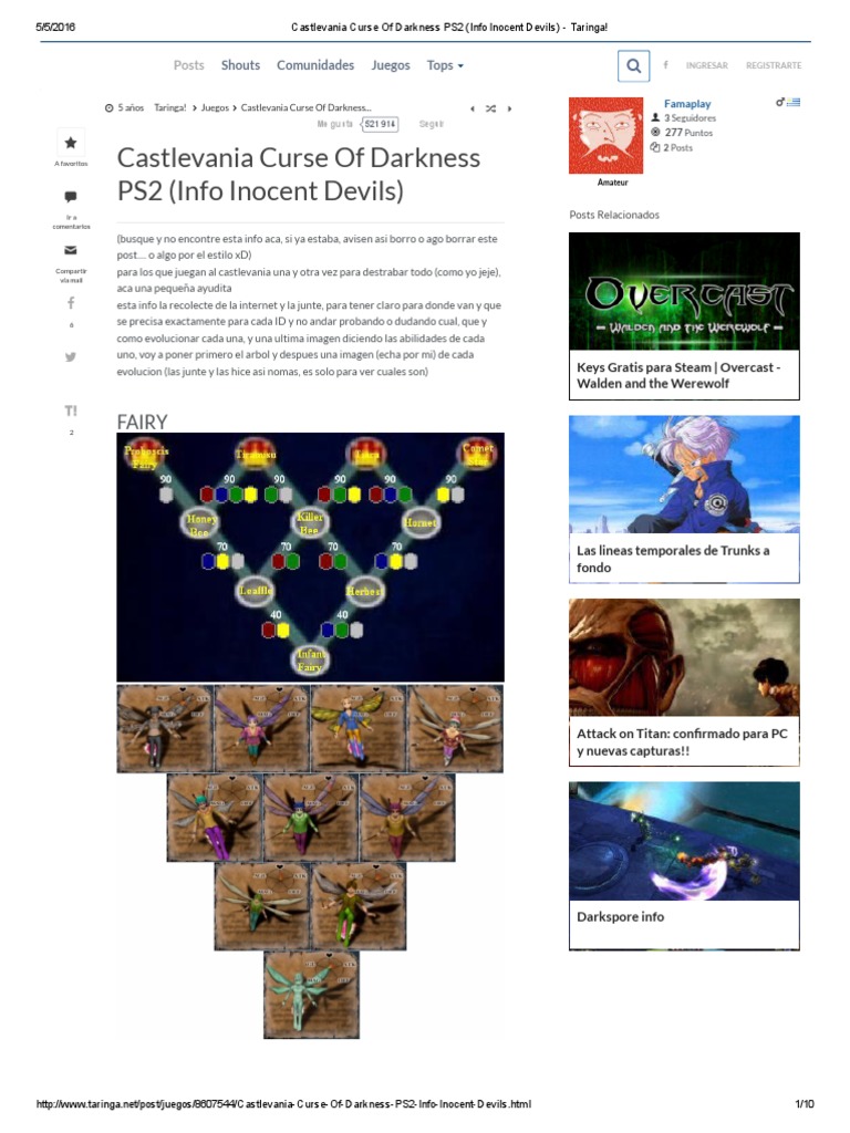 Castlevania Curse of Darkness PS2 (Info Inocent Devils) | PDF ...