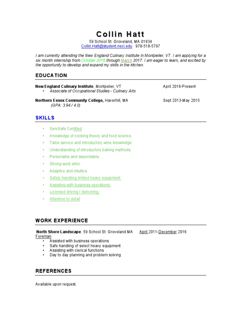 Resume Final Complete - Collin Hatt | PDF