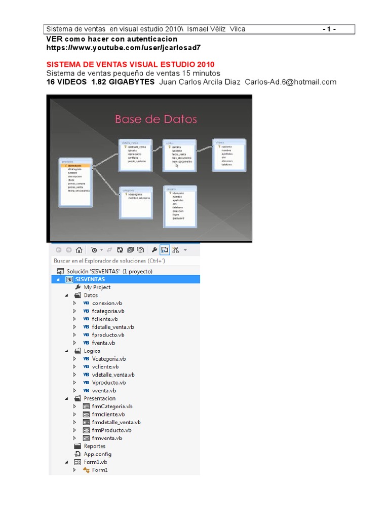 Sistema de Ventas Visual Estudio 2010 | PDF | Servidor SQL de Microsoft | Software