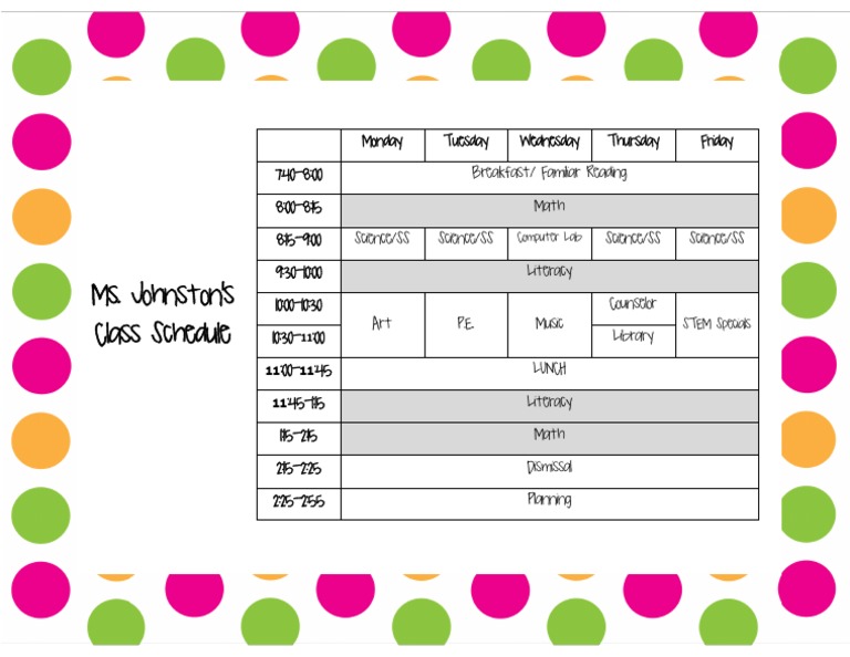 Class Schedule | PDF