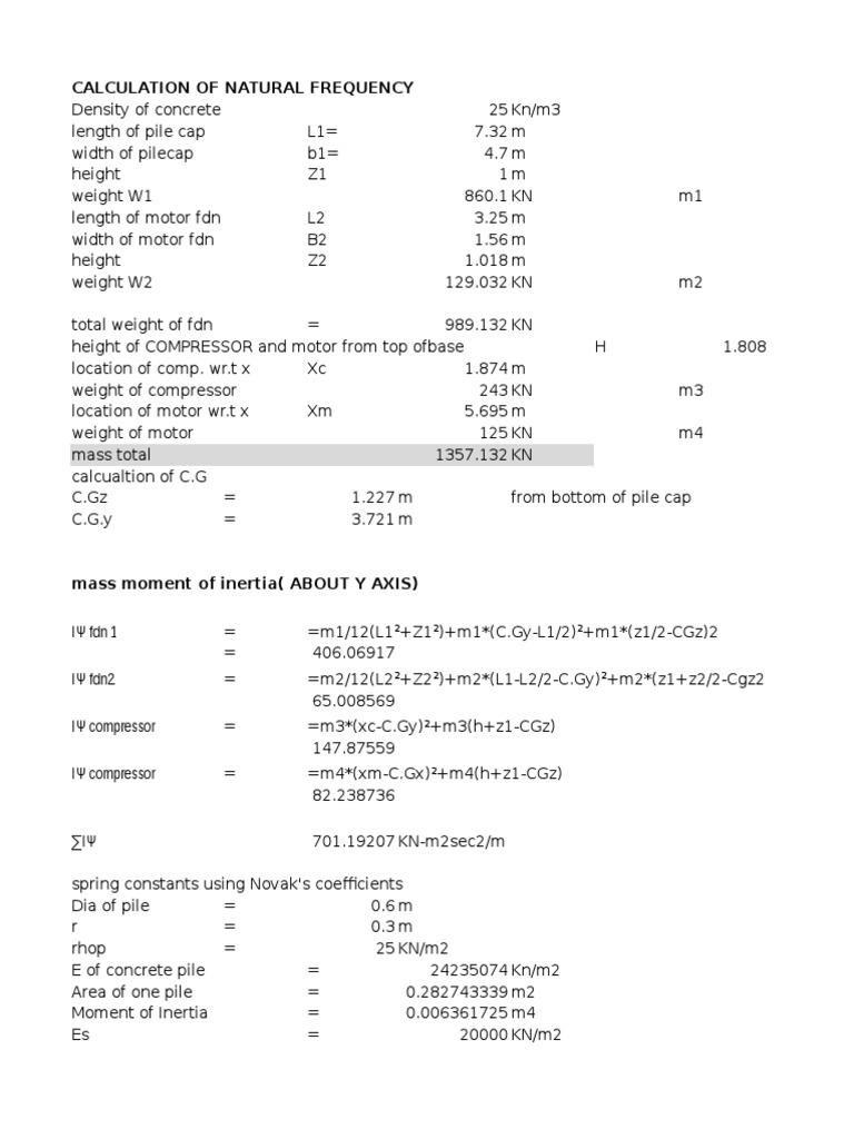 Calculation of Natural Frequency | PDF | Turbine | Physical Quantities