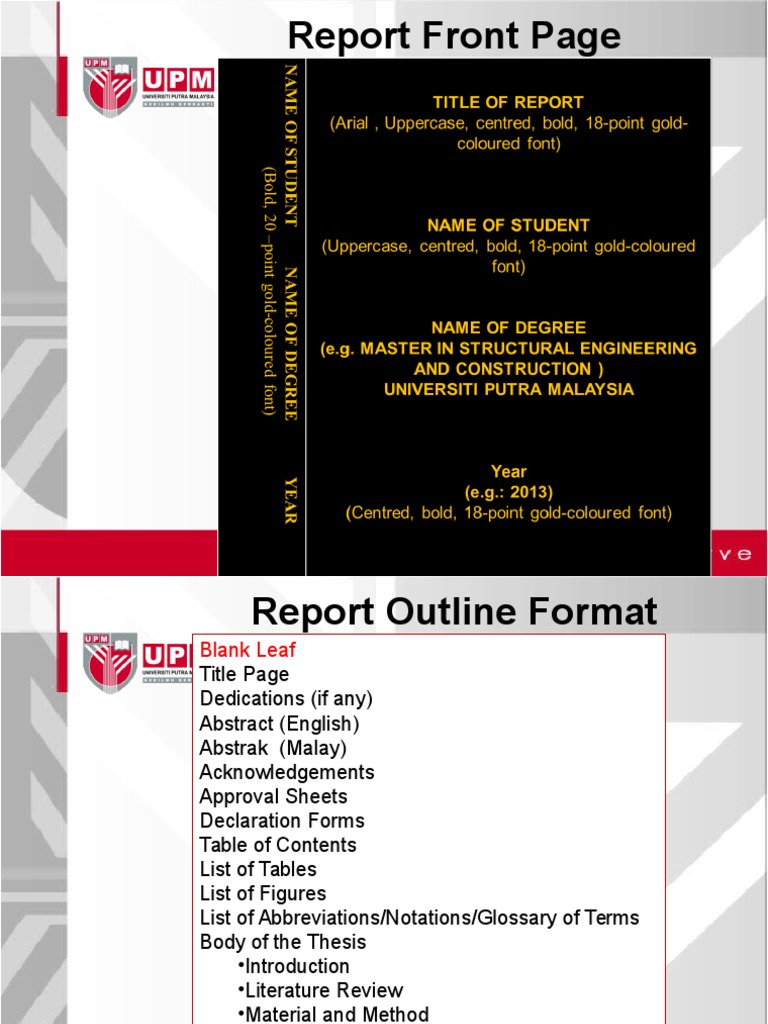 UPM Thesis Format Guidelines | PDF | Thesis | Abstract (Summary)