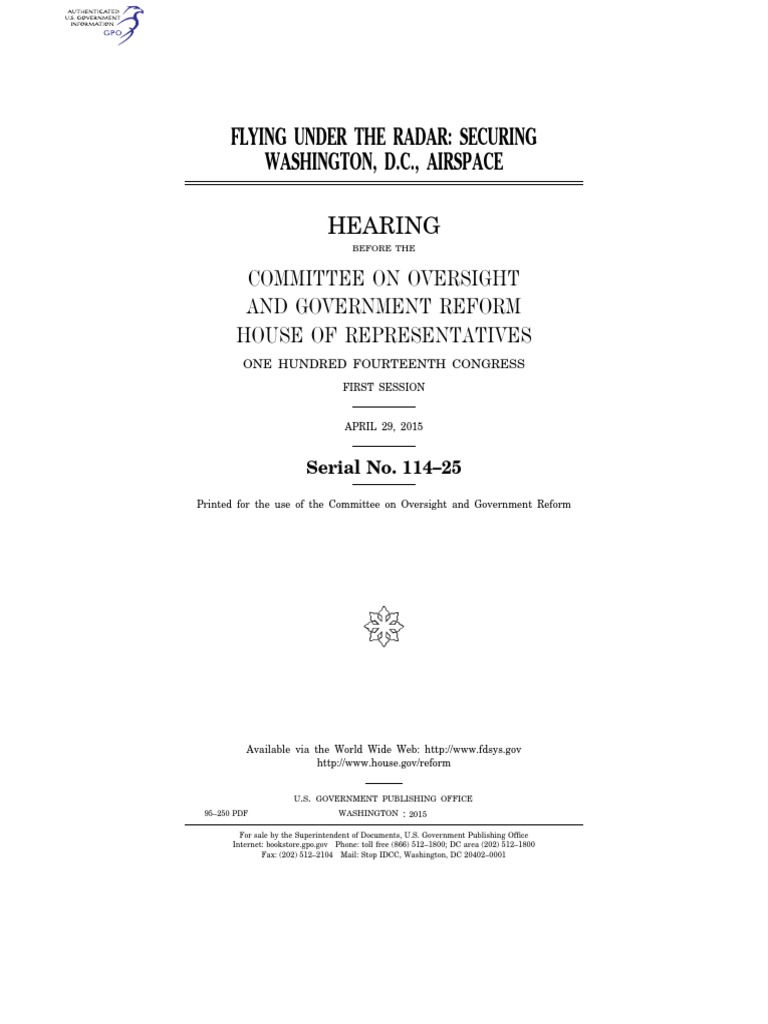 Flying Under The Radar: Securing Washington, D.C., Airspace | PDF ...
