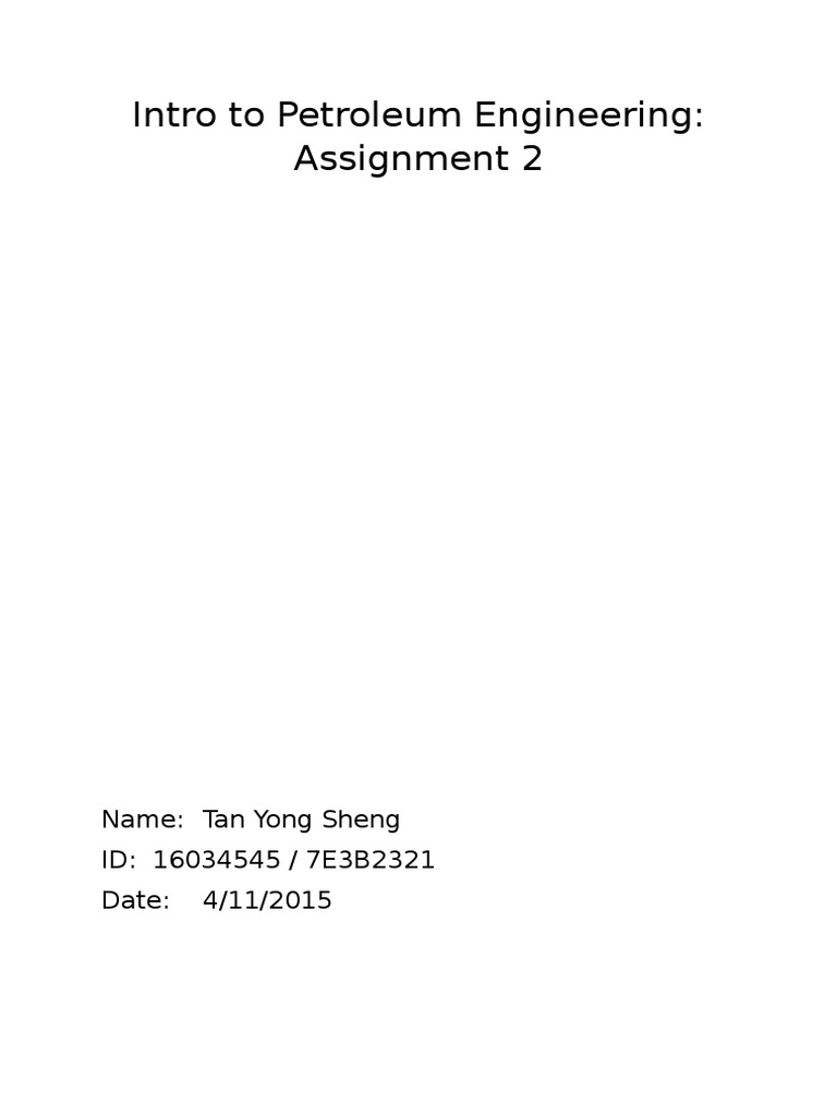 Intro To Petroleum Engineering | PDF