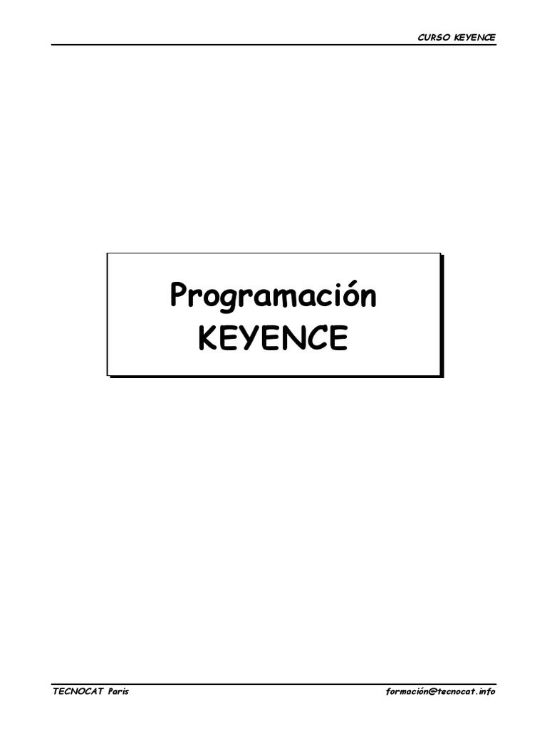 Curso Keyence Completo | PDF | Controlador lógico programable | Memoria ...