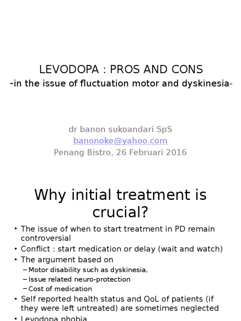 Levodopa in Parkinson's: Benefits & Risks | PDF | Parkinson's Disease ...